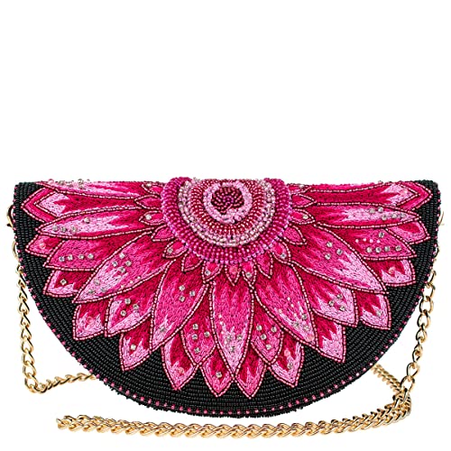 Mary Frances Flirty Crossbody Clutch Handbag, Pink