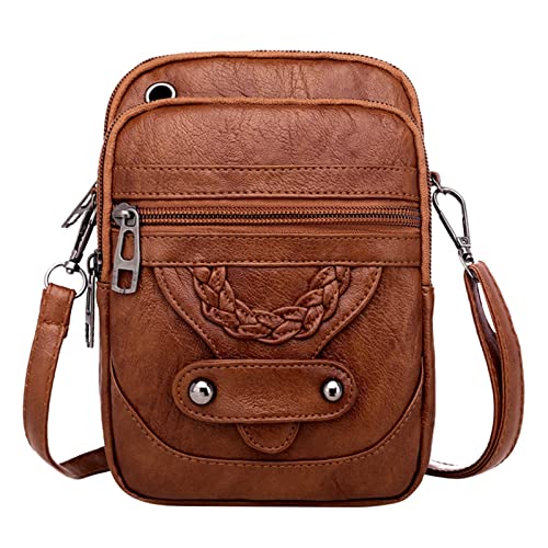 Small Crossbody Bags For Women Phone Wallet Women Small Crossbody Bag Phone Purse Ladies Tan Crossbody Bags For Women(Brown,One Size)