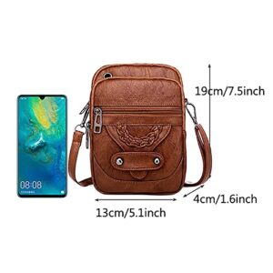 Small Crossbody Bags For Women Phone Wallet Women Small Crossbody Bag Phone Purse Ladies Tan Crossbody Bags For Women(Brown,One Size)