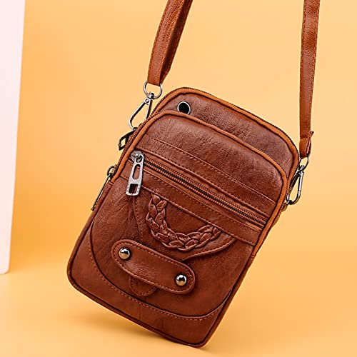 Small Crossbody Bags For Women Phone Wallet Women Small Crossbody Bag Phone Purse Ladies Tan Crossbody Bags For Women(Brown,One Size)