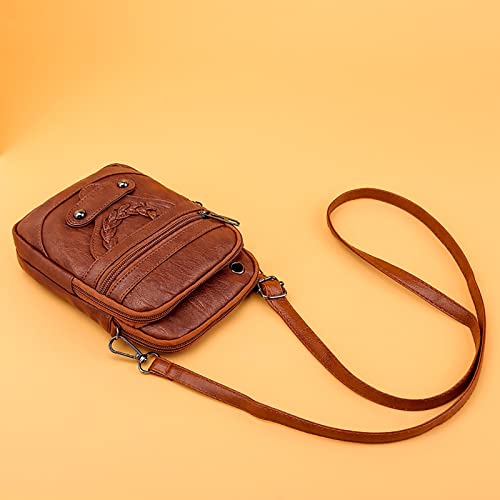 Small Crossbody Bags For Women Phone Wallet Women Small Crossbody Bag Phone Purse Ladies Tan Crossbody Bags For Women(Brown,One Size)