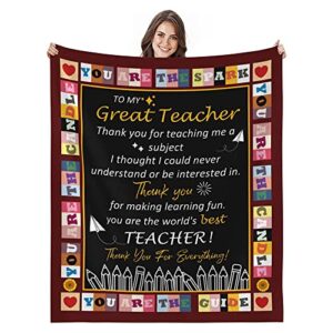 kopoeelk teacher gifts for women blanket, teacher appreciation gifts for birthday christmas, funny teacher blanket gifts soft cozy throw blanket 60×50 inches