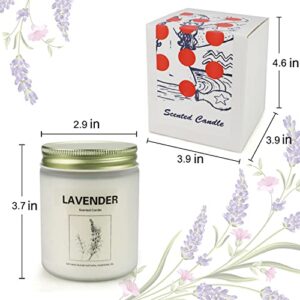 4 Pack Scented Candles Gift Set for Women, Candles for Home Scented, Soy Candle Jar Aromatherapy Lavender Scent Ideal Gifts for Women, Birthday Mother's Day Gift Set, 6.35 oz - Pack of 4