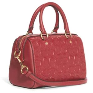 COACH Mini Rowan Crossbody Signature Leather (Gold/1941 Red)