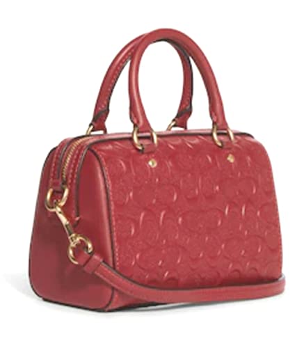 COACH Mini Rowan Crossbody Signature Leather (Gold/1941 Red)