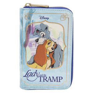 loungefly disney lady and the tramp book zip around wallet