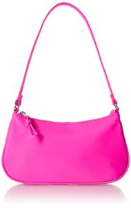 the drop women’s melanie small shoulder bag, hot pink nylon, one size