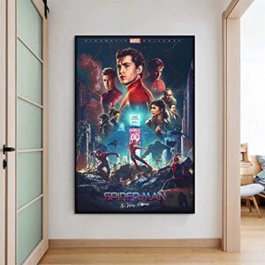 ZUOSH Superhero Spiderman No Way Home Spiderman Movie Poster Spiderman Canvas Wall Art HD Print for Living Room Bedroom Playroom Wall Art Decor Give Kids Boys Room Decor Gift 16x24 Inch Unframed