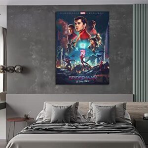 ZUOSH Superhero Spiderman No Way Home Spiderman Movie Poster Spiderman Canvas Wall Art HD Print for Living Room Bedroom Playroom Wall Art Decor Give Kids Boys Room Decor Gift 16x24 Inch Unframed