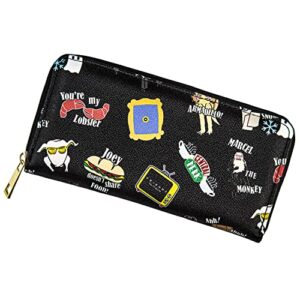 friends the tv series allover themed designs zip around wallet