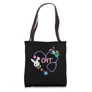 nursing school bunny nurse easter day cmt tote bag