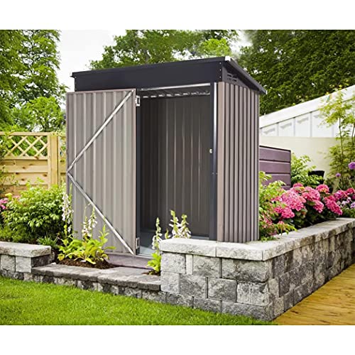 5 feet Width x 3 feet Depth Metal Storage Shed, Thicker Galvanized Steel Upgrade Tool Storage shed, Durable and Stable House shed, Outdoor Storage Cabinet.