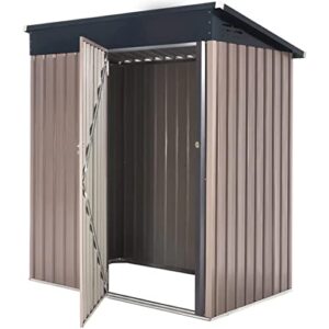 5 feet Width x 3 feet Depth Metal Storage Shed, Thicker Galvanized Steel Upgrade Tool Storage shed, Durable and Stable House shed, Outdoor Storage Cabinet.