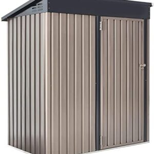 5 feet Width x 3 feet Depth Metal Storage Shed, Thicker Galvanized Steel Upgrade Tool Storage shed, Durable and Stable House shed, Outdoor Storage Cabinet.