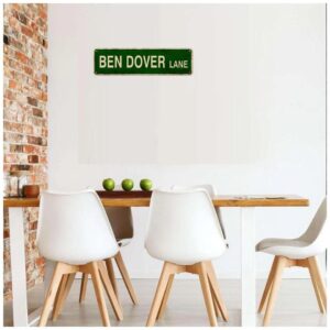 Ben Dover Lane Slim Tin Sign Retro Street Sign for Room Decor Man Cave Best Gift 4x16 Inch