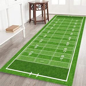 long runner rug for hallway,football field american sports green lawn sport game team competition,area rug non-slip floor carpet for bedroom indoor doormat entrance door mat washable kitchen rugs