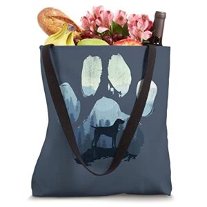 German Shorthaired Pointer Dog Paw Mom Dad Mountains Tote Bag