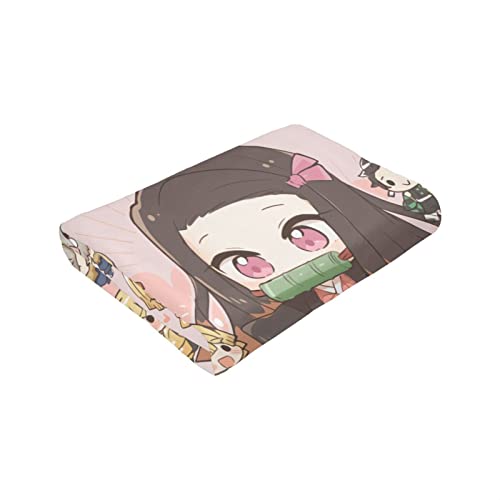 Anime Unisex Throw Blanket Flannel Blankets for Bedding Couch Sofa Living Room Throws All Season 50"X40"