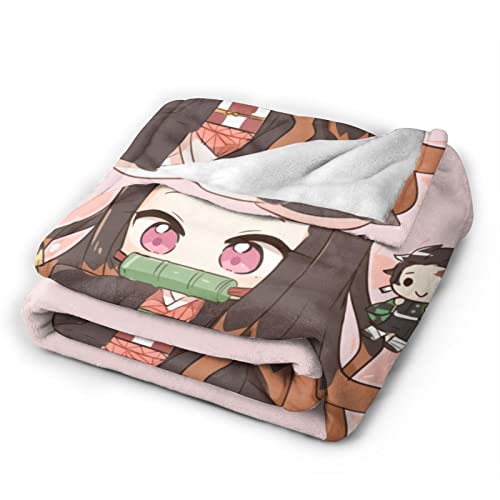 Anime Unisex Throw Blanket Flannel Blankets for Bedding Couch Sofa Living Room Throws All Season 50"X40"