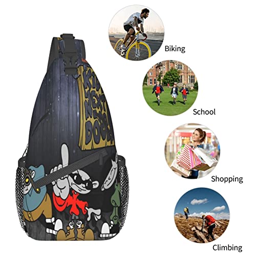 DHOUTSL Man Chest Bag Codename Kids Anime Next Door Crossbody Bags Women Sling Backpack Adjustable Shoulder Bag for Cycling Camping Hiking Sports Travel