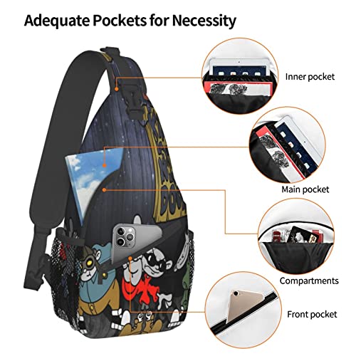 DHOUTSL Man Chest Bag Codename Kids Anime Next Door Crossbody Bags Women Sling Backpack Adjustable Shoulder Bag for Cycling Camping Hiking Sports Travel