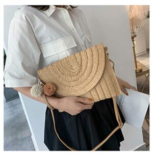 NociHah Straw Clutch Purses for Women Envelope Woven Clutch Handbags Summer Shoulder Bags