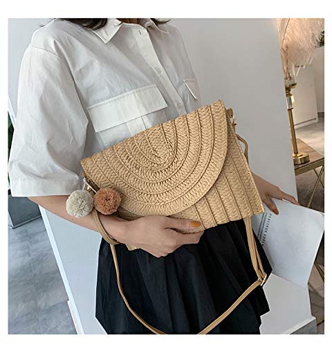 NociHah Straw Clutch Purses for Women Envelope Woven Clutch Handbags Summer Shoulder Bags