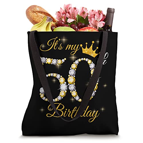 It's My 50th Birthday Queen Gifts 50 Years Old Crown Diamond Tote Bag