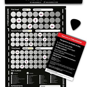 THELOVEGAME The Love Game Scratch Off Poster Game for Couples Valentines Day Gifts Wall Posters Gift for him and for her Wedding Gifts Romantic Game Dates Night (with Gift Tube)