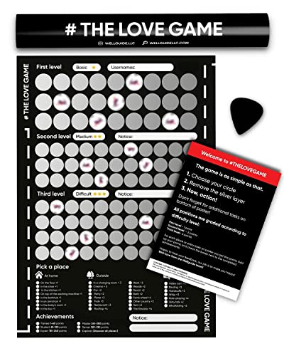 THELOVEGAME The Love Game Scratch Off Poster Game for Couples Valentines Day Gifts Wall Posters Gift for him and for her Wedding Gifts Romantic Game Dates Night (with Gift Tube)