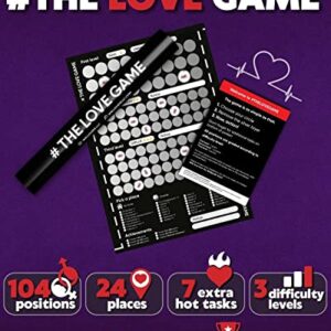 THELOVEGAME The Love Game Scratch Off Poster Game for Couples Valentines Day Gifts Wall Posters Gift for him and for her Wedding Gifts Romantic Game Dates Night (with Gift Tube)