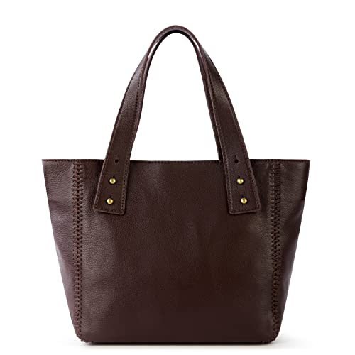 The Sak Liv Satchel in Leather, Large Purse with Removable, Convertible Straps, Mahogany