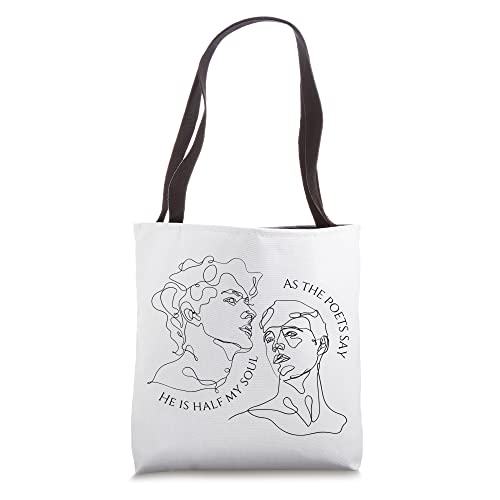 He Is Half My Soul As The Poets Say The Song Of Achilles Tote Bag