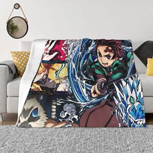 royalino anime blanket cartoon flannel throw blankets for sofa all season super cozy plush blanket all season gift for bedroom living room sofa car 50”x40”