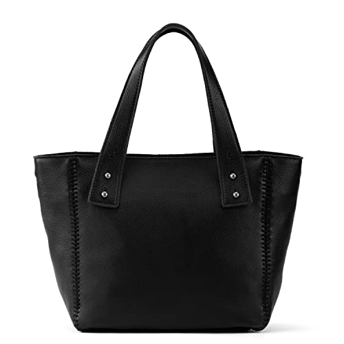 The Sak Liv Satchel in Leather, Large Purse with Removable, Convertible Straps, Black