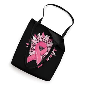 Breast Cancer Pink Ribbon Sunflower Breast Cancer Awareness Tote Bag