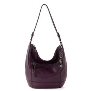 the sak sequoia leather hobo, aubergine