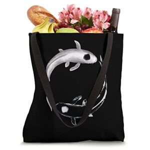 Yin Yang Japanese Koi Fish Nishikigoi Sanke Showa Carp Fish Tote Bag