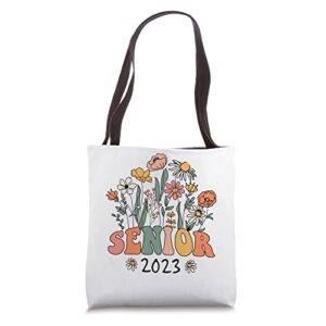 wildflowers senior class of 2023 senior graduation hippie tote bag