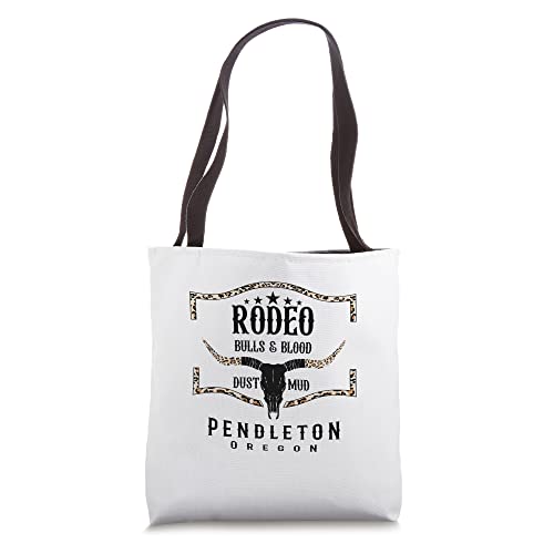 Pendleton Oregon - Rodeo Bulls & Blood, Dust & Mud Tote Bag