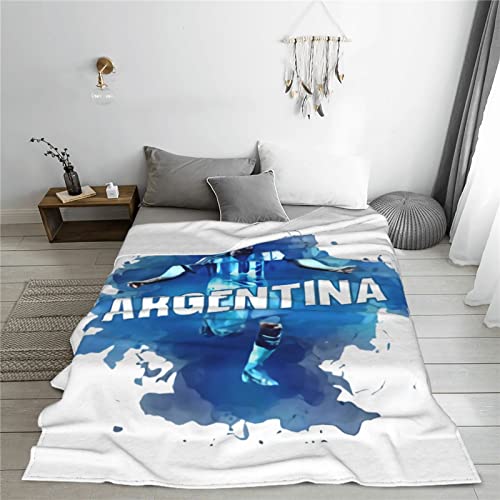 King of Argentina #10 Messi Super Soft Fleece Throw Blanket Ultra-Soft Micro Blankets for Car Sofa