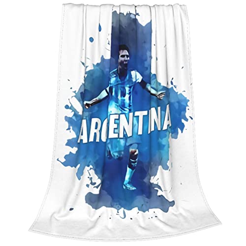 King of Argentina #10 Messi Super Soft Fleece Throw Blanket Ultra-Soft Micro Blankets for Car Sofa