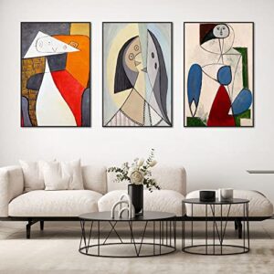 wall art canvas wall art framed wall art simple abstract wall art 24 “x 32” black frame 3 piece suite suitable for living room bedroom bathroom dining room kitchen office wall decor aesthetic wall art (grey, 24 “x 32” x 3 pieces)