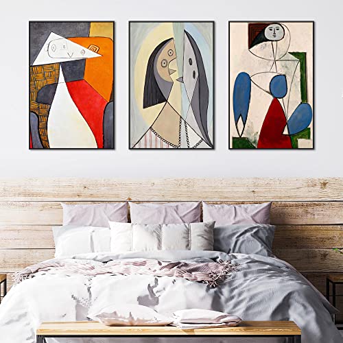 Wall Art Canvas Wall Art Framed Wall Art Simple Abstract Wall Art 24 "X 32" Black Frame 3 Piece Suite Suitable For Living room Bedroom Bathroom Dining Room Kitchen Office Wall Decor Aesthetic Wall Art (grey, 24 "X 32" X 3 pieces)