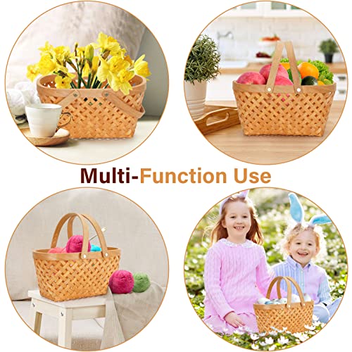 Small Woochip Wicker Baskets, Baskets for Gfits Empty, Picnic Baskets, Easter Basket, Baskets for Collecting Egss, Kids Toys, Holloween, Christmas - Honey