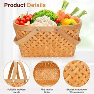 Small Woochip Wicker Baskets, Baskets for Gfits Empty, Picnic Baskets, Easter Basket, Baskets for Collecting Egss, Kids Toys, Holloween, Christmas - Honey