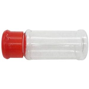 Misaso 50 Empty Plastic Spice Bottles for Storing Barbecue Seasoning Salt Pepper Etc. 100Ml / 3.3Oz, Red