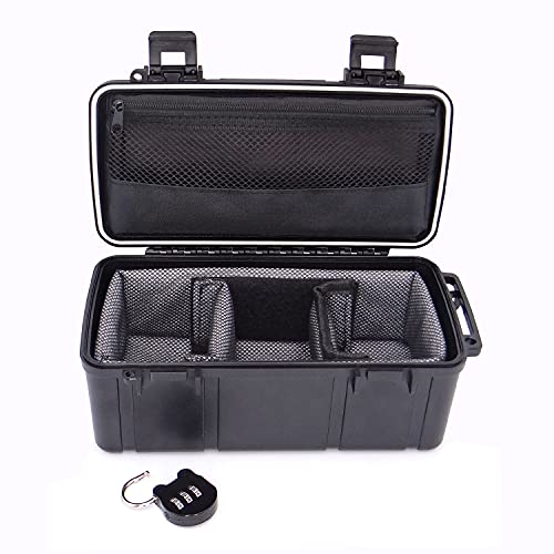 OZCHIN Black Storage Box Resistant Storage Container with Combination Lock ABS Plastic Storage Box Great Christmas Gift for Men