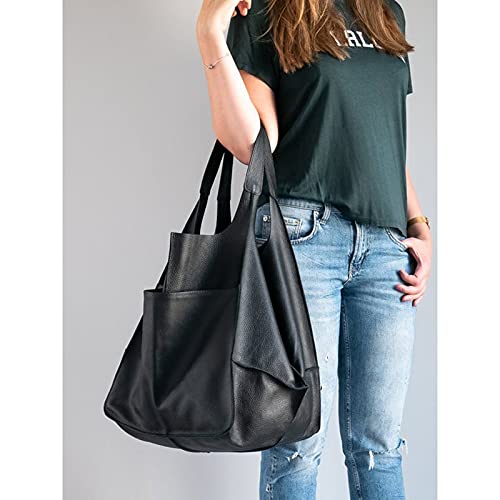 Womens Tote Bag, Pu Leather Bucket Handbag Purse Handbags, Medium Satchel Hobo Purse Designer Work Shoulder Bags