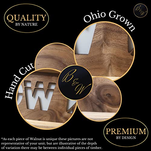 Bertram & Wooster Now Playing Vinyl Record Stand - Natural American Walnut Display | Handcrafted | Holds Vinyl, DVDs, CDs | Wall Mount | Record Player Turntable Accessories | Now Playing Record Holder